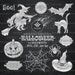 Halloween Chalkboard Clip Art. Hand Drawn Chalkboard Halloween Clipart ...