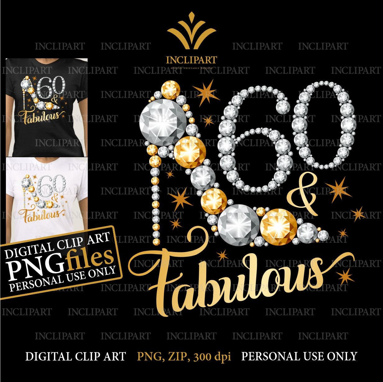 60 Birthday Clipart