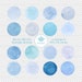 Watercolour Circles Digital Clipart. Blue Hand Painted Watercolor ...