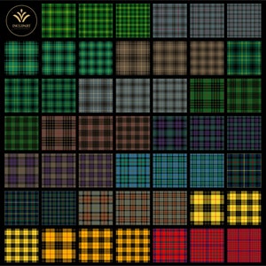 Green, Brown Tartan Digital Paper Clipart PNG Files. Seamless ...