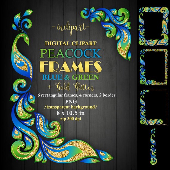 Peacock Feather Corner Border