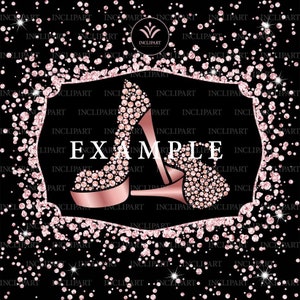 Rose Gold Diamond Frames, Overlay Digital Clipart PNG. Digital Sparkle ...