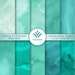 Mint & Turquoise Watercolour Digital Paper Clip Art. Set of 10 JPG ...