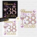 Cheers to 38, 37 Years, Digital Clip Art PNG, JPG File Formats. 38th ...