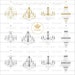 Chandelier Clipart. Rhinestone Chandelier Clip Art. Party Gold and ...