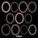 Oval Diamond Frames Clipart. Gold, Yellow Gem Frames, Overlay ...