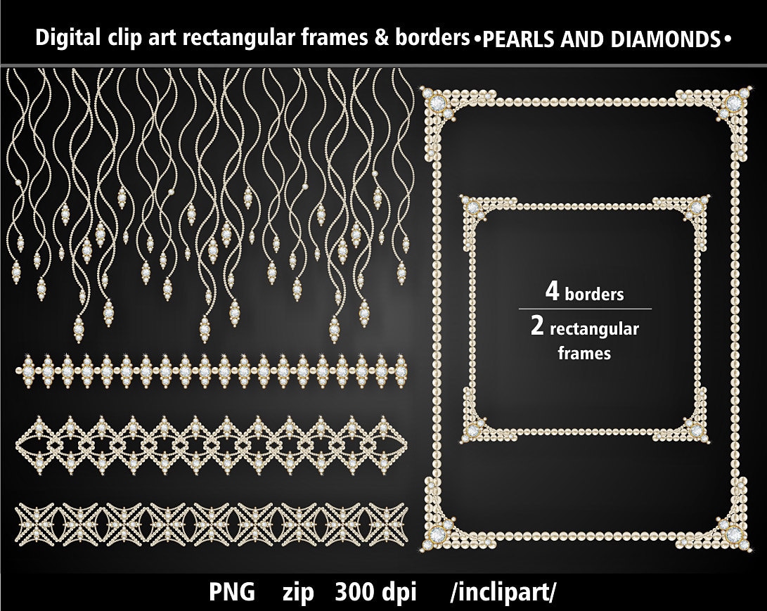 Pearls Border Clip Art