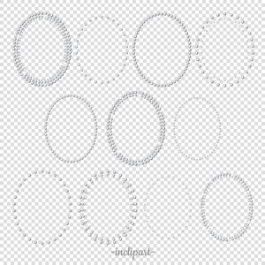 Oval Diamond Frames Clipart. Silver, White Gem Frames, Overlay ...