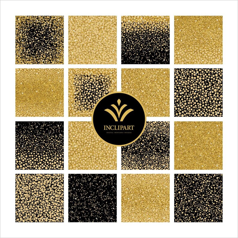 Clipart Diamond Digital Paper. Gold Diamond Rhinestone Gem | Etsy