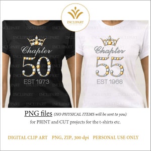 50th Birthday, Chapter 50 59 Digital Clipart PNG File Format for 2023 ...