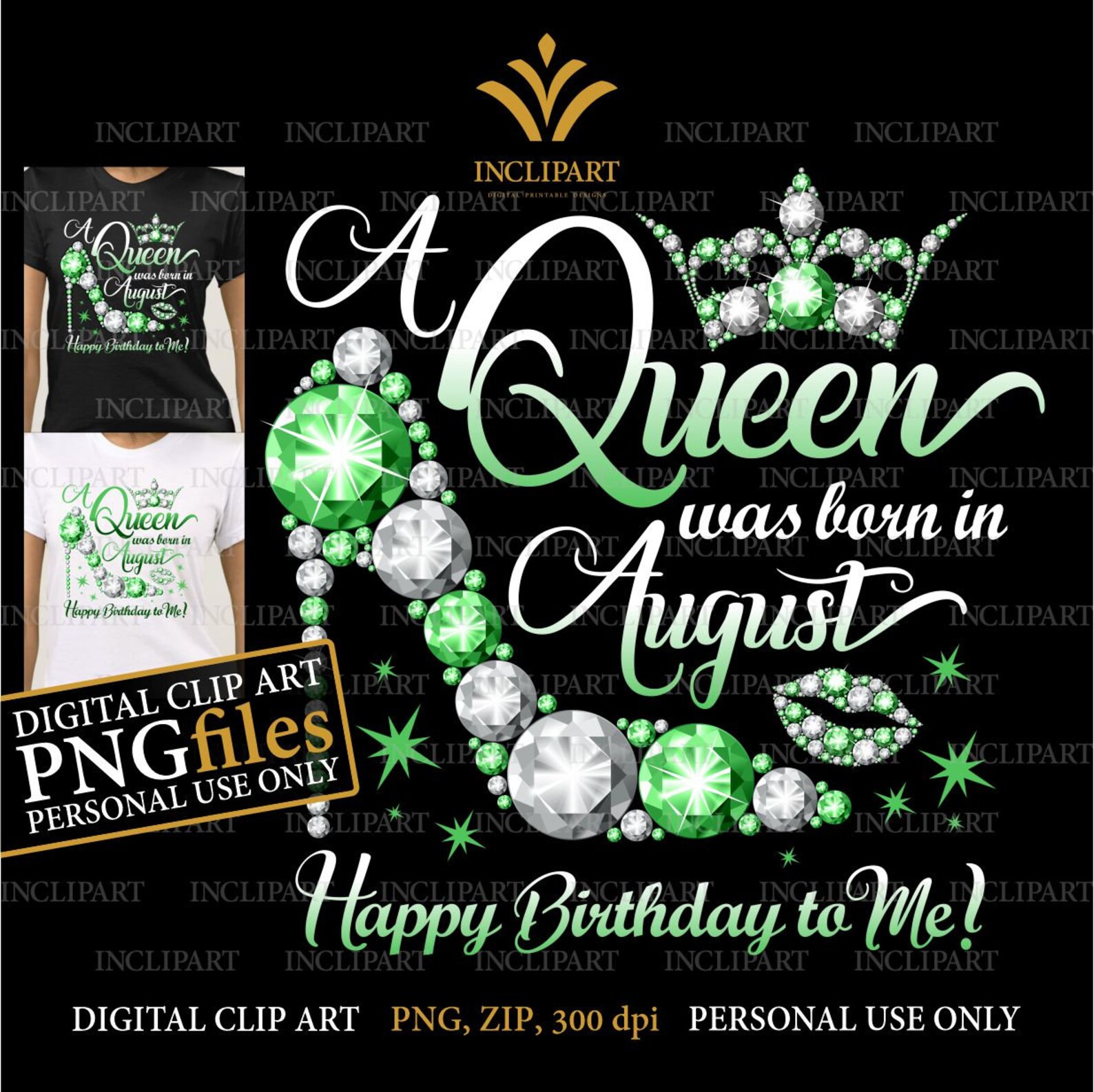 A Queen Was Born in August Digital Clipart PNG Format. - Etsy