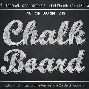 Chalk Clipart. Chalk Alphabet /numbers, Letters & Symbols/ Clip Art ...