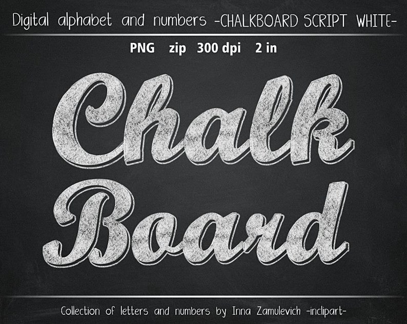 Chalk Clipart. Chalk Alphabet /numbers, Letters & Symbols/ Clip Art ...
