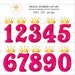 Princess Numbers PNG Clipart. Kids, Party, Birthday Numbers With Crowns ...