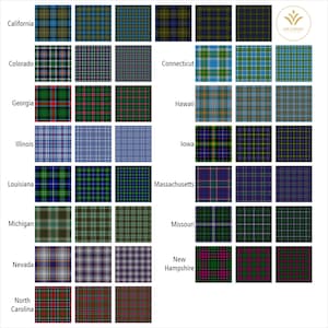 US State Tartans Digital Paper Clipart PNG File Format. Please Check ...