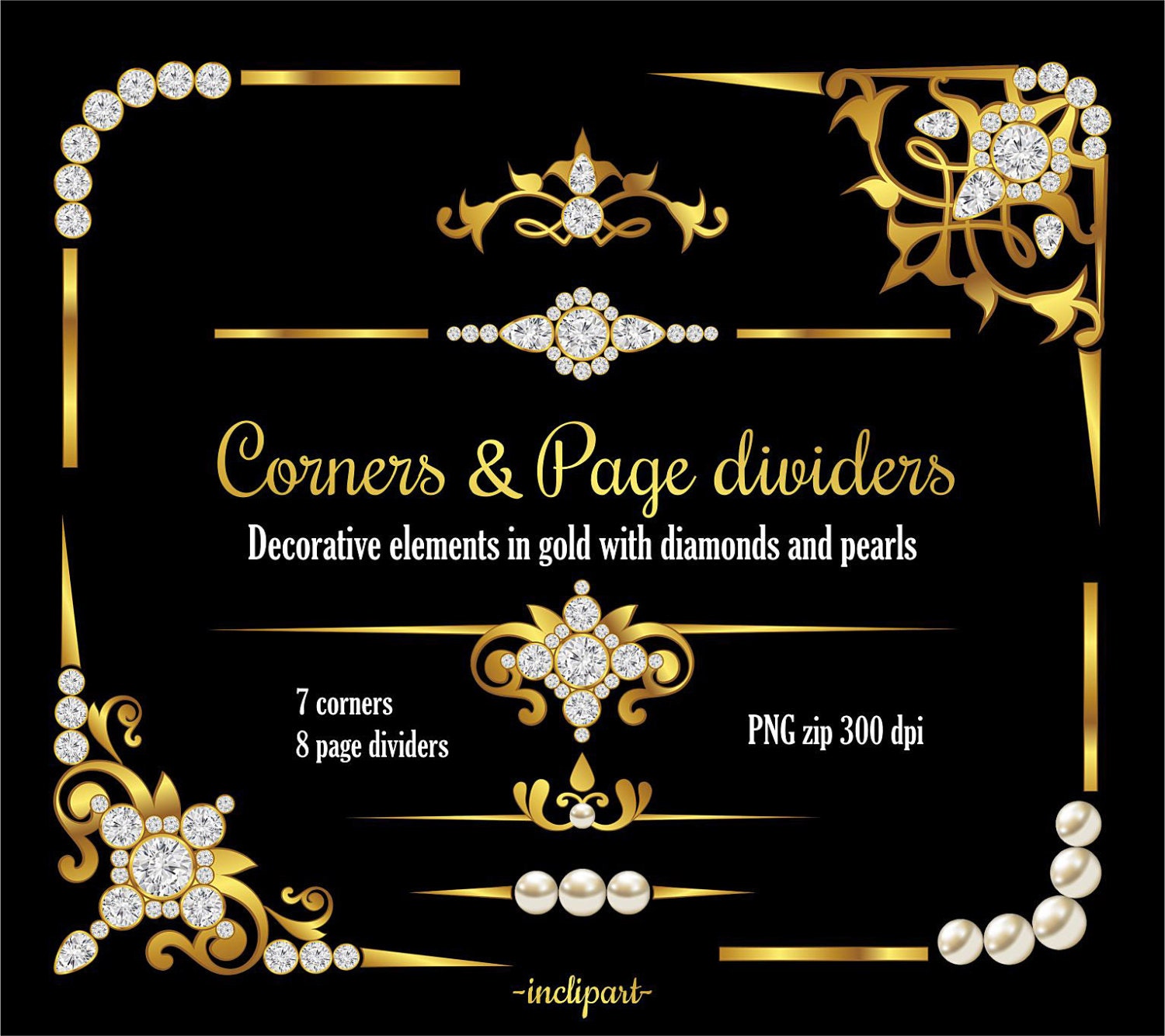 Gold Corner Designs Png