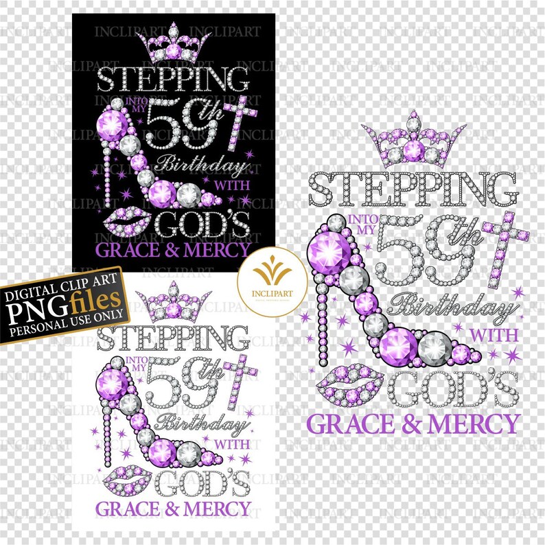 Stepping Into My 59th Birthday With God's Grace & Mercy Digital Clipart ...