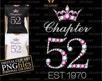 52nd Birthday Png - Etsy