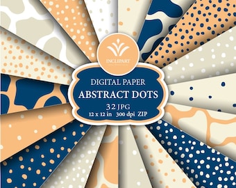 Abstract Dots Digital Paper. Set of 32 JPG Dalmatian Spotty | Etsy UK