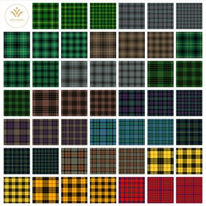 Green, Brown Tartan Digital Paper Clipart PNG Files. Seamless ...