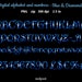 Royal Blue Alphabet, Numbers With Diamonds Clip Art. Letters, Numbers ...