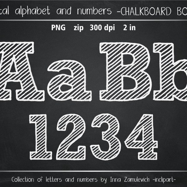 Chalk Board Alphabet Cards - Etsy