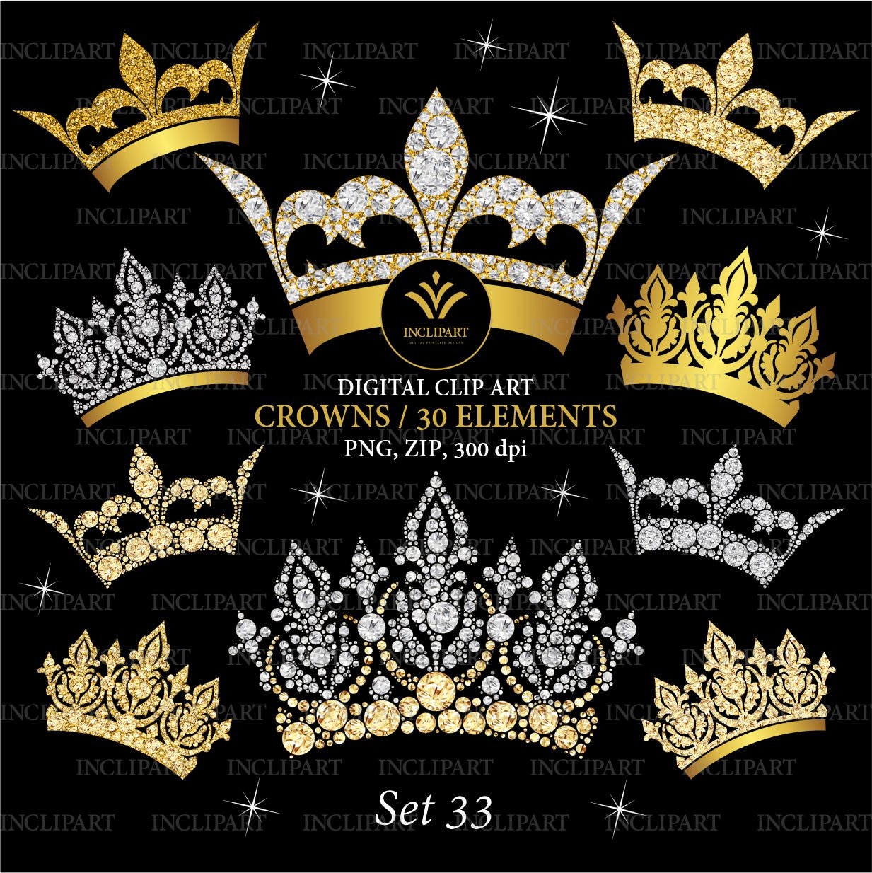 Gold Queen Crown