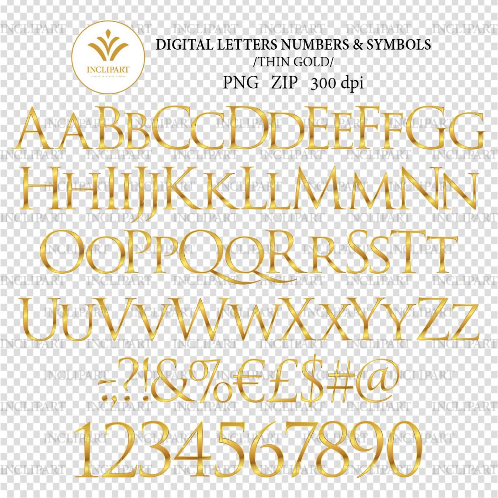 Gold Letters, Numbers, Symbols PNG Clipart. Metallic Gold Alphabet ...