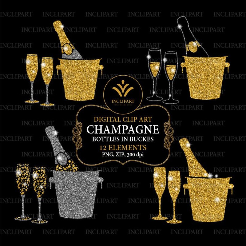 Gold Glitter Clipart - Etsy
