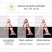 Pink, Gold Diamond Alphabet, Numbers Clip Art PNG File Format. Digital ...