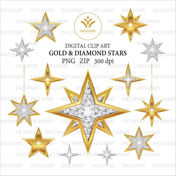 Gold Christmas Star Clip Art