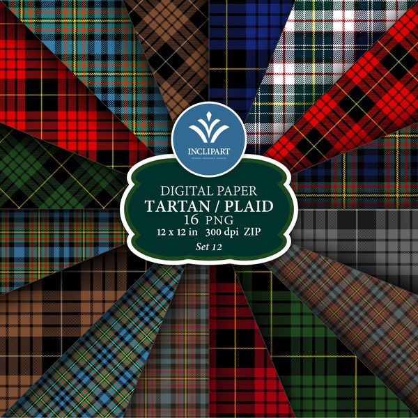 Tartan Plaid Clip Art - Etsy
