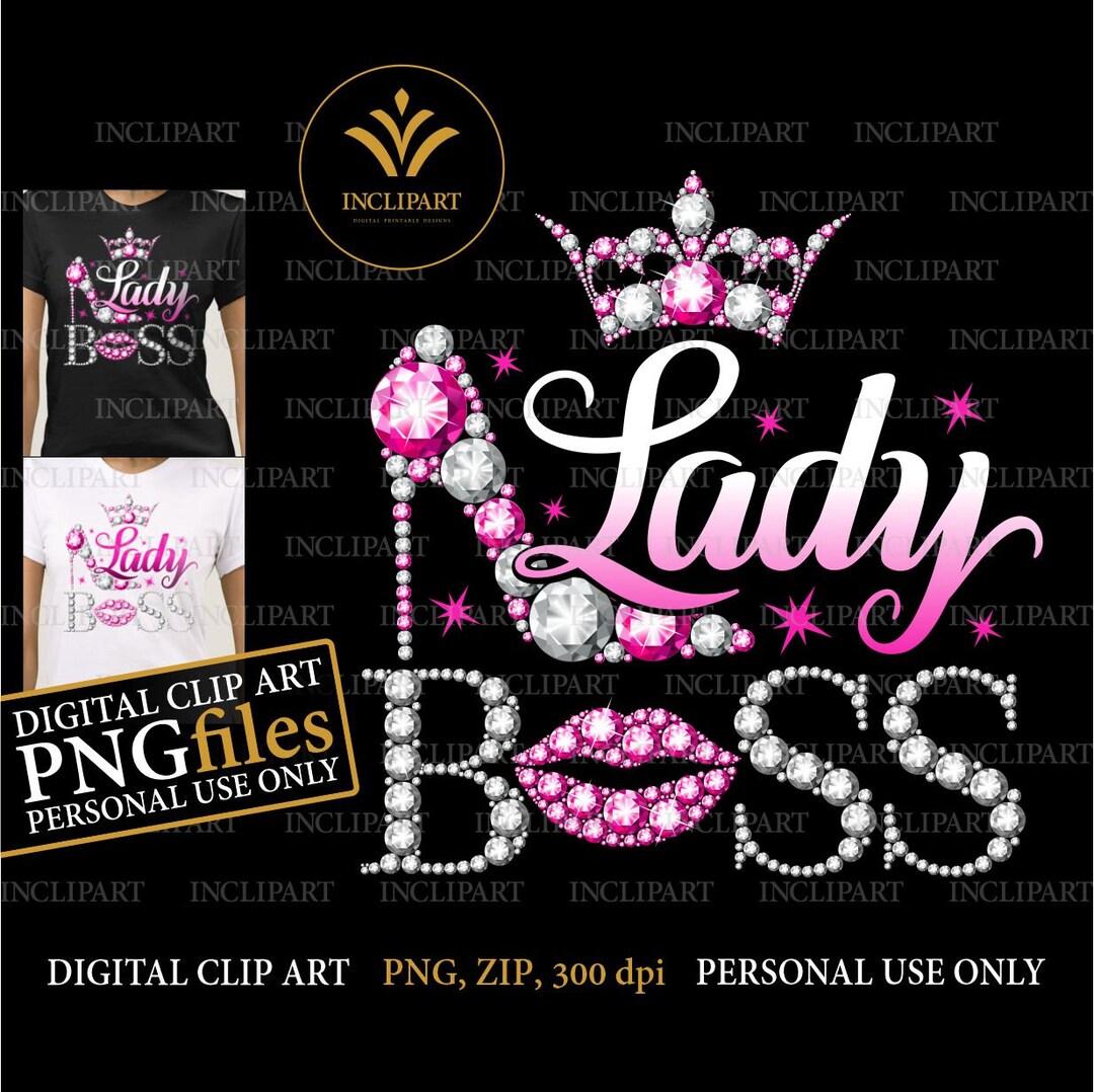 Lady Boss Digital Clipart PNG File Format. Woman Entrepreneur Clip Art ...