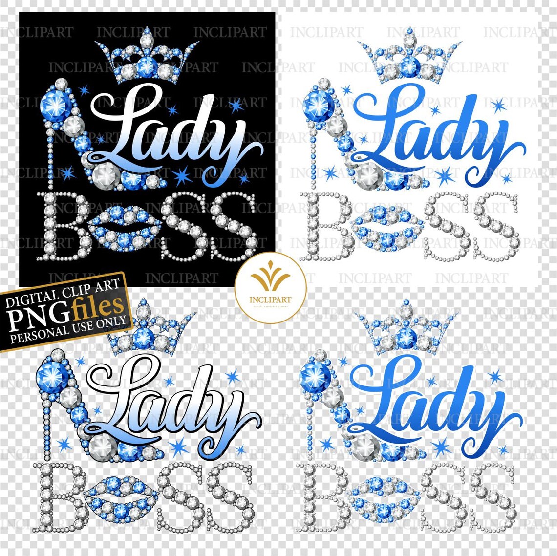 Lady Boss Digital Clipart PNG File Format. Woman Entrepreneur - Etsy