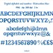 Watercolour Blue Letters, Numbers, Symbols Digital Clipart. Blue Hand ...