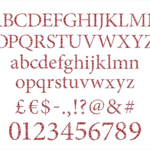 Numbers, Letters Red Diamond Clipart. Digital Ruby Sparkle Letters ...