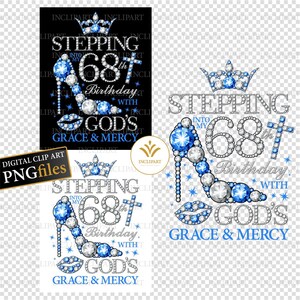 Stepping Into My 68th Birthday With God's Grace & Mercy Digital Clipart ...