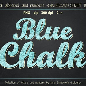 Chalk Clipart Alphabet. Blue Chalk Alphabet /numbers, Letters & Symbols ...