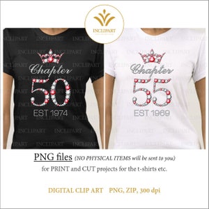 50th Birthday, Chapter 50 59 Digital Clipart PNG File Format for 2024 ...