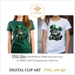 Leprechaun and Shamrock, St. Patrick's Day, PNG File, Sublimation Clip ...