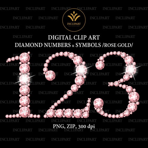 Rose Gold Frames Digital Clip Art PNG. Rose Gold and Diamond - Etsy UK