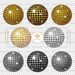 Disco Balls Clipart. Party Clipart. Disco Balls Gold and Silver Glitter ...
