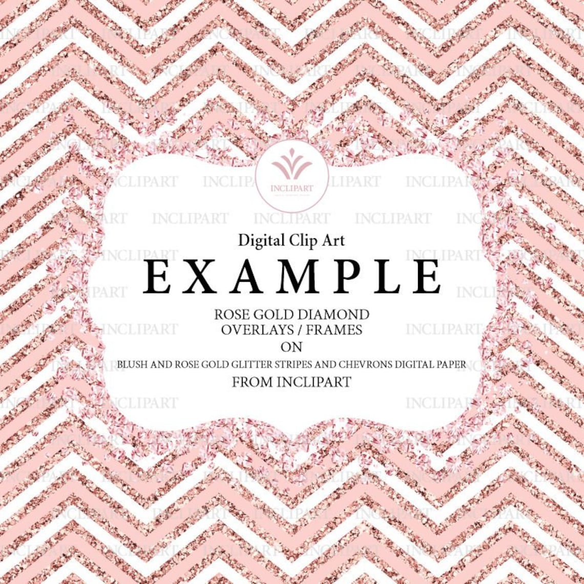 Rose Gold Diamond Frames Overlay Digital Clipart PNG. Digital - Etsy UK