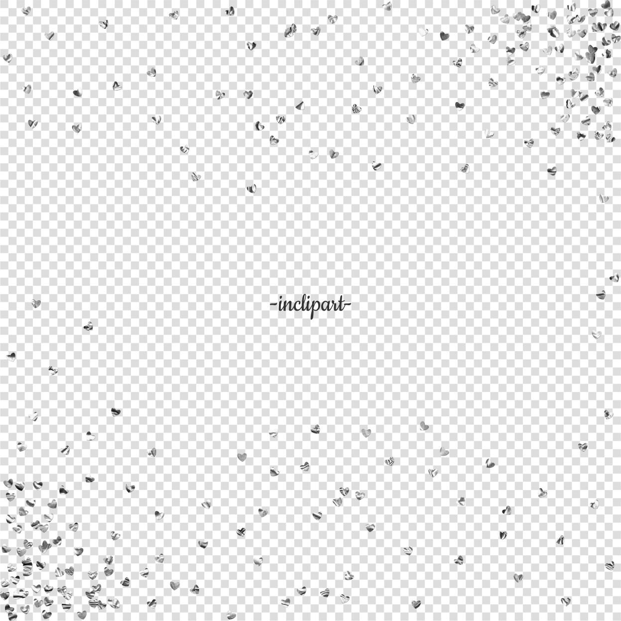 Confetti overlay clipart. Silver foil overlay clipart. Circle | Etsy