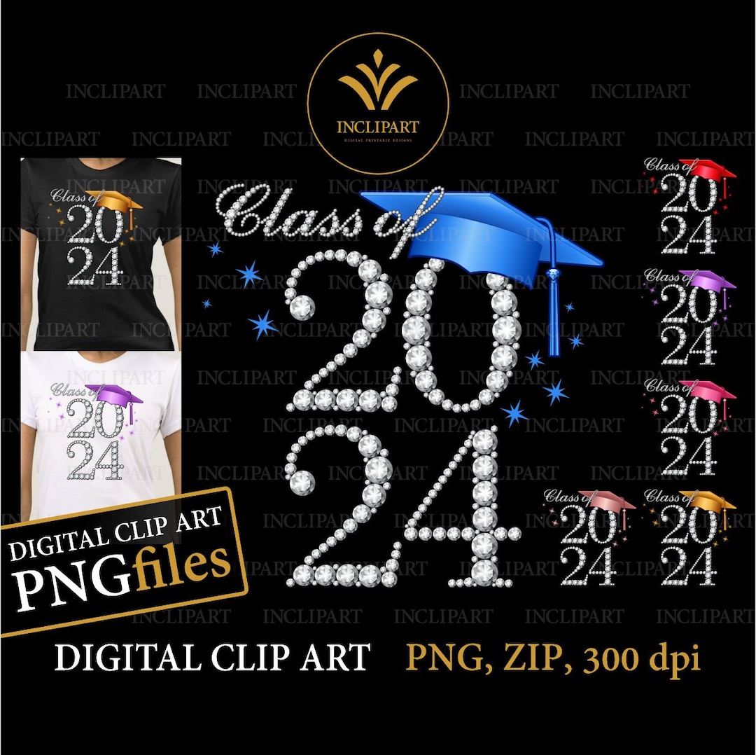 Class of 2024, Digital Clip Art, PNG File Format. Graduation Diamond ...