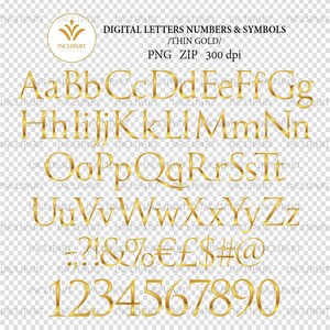 Gold Letters, Numbers, Symbols PNG Clipart. Metallic Gold Alphabet ...