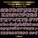 Glitter Alphabet Clipart. Letters and Numbers Digital Clip Art. Purple ...