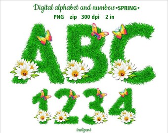 Grass letters | Etsy