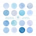 Watercolour Circles Digital Clipart. Blue Hand Painted Watercolor ...