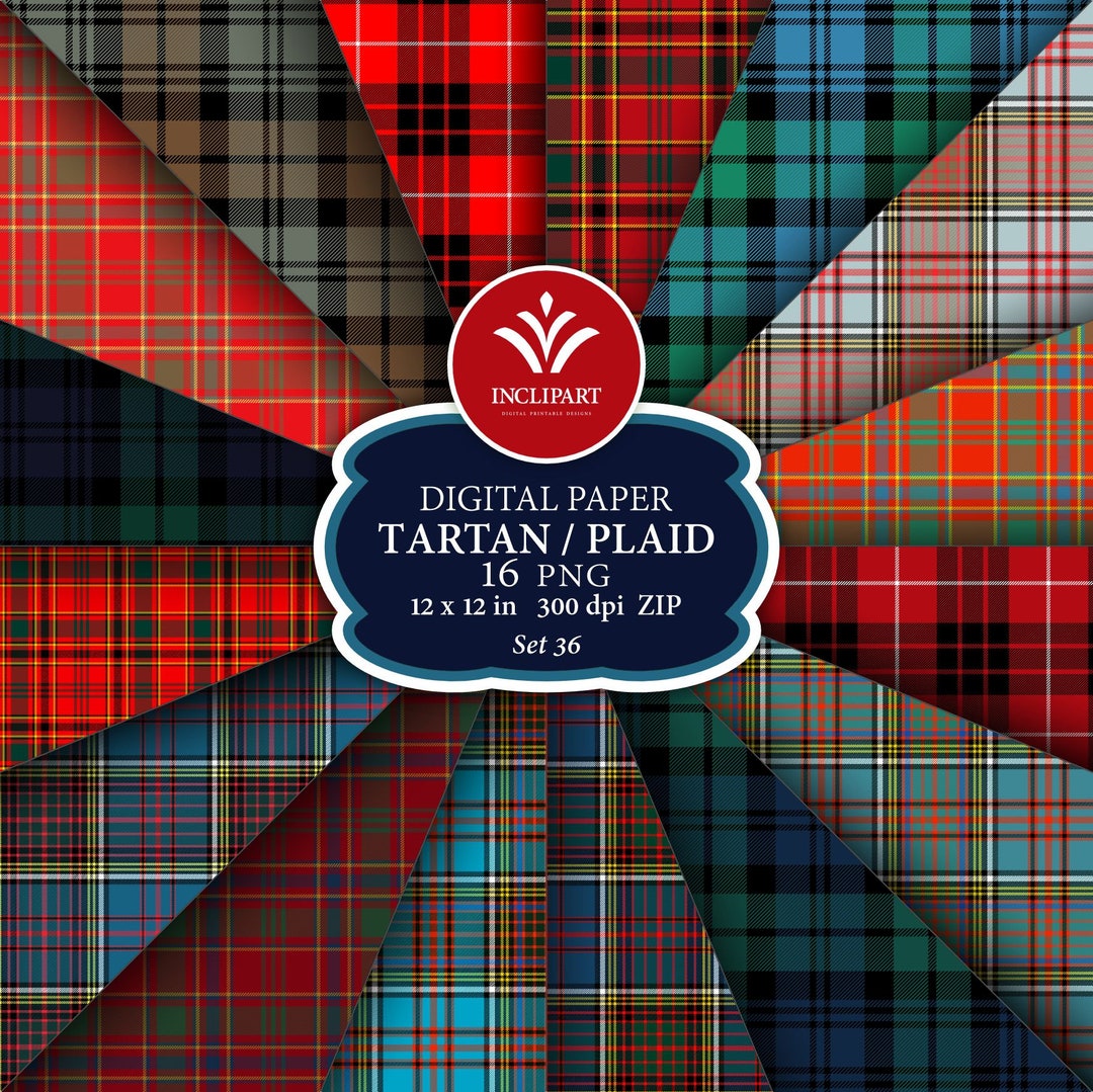 Anderson, Munro Tartan Digital Paper Clipart. Scottish Plaid, Tartan ...